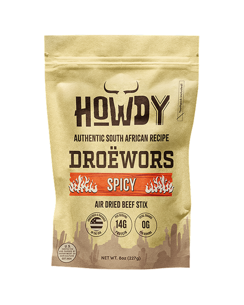 Spicy Droewors 8oz | Air Dried Beef Stix with Chili Heat – Howdysnax