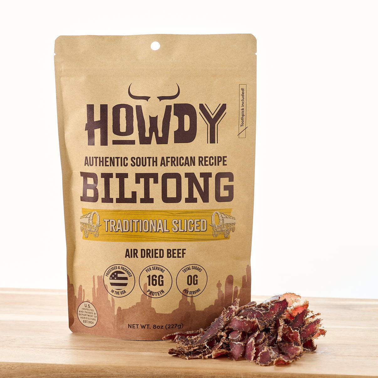 Authentic Sliced Beef - Traditional Sliced Biltong | Howdysnax